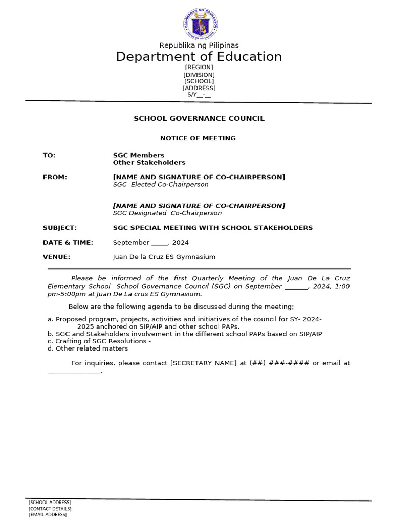 SGC NOM Template | PDF