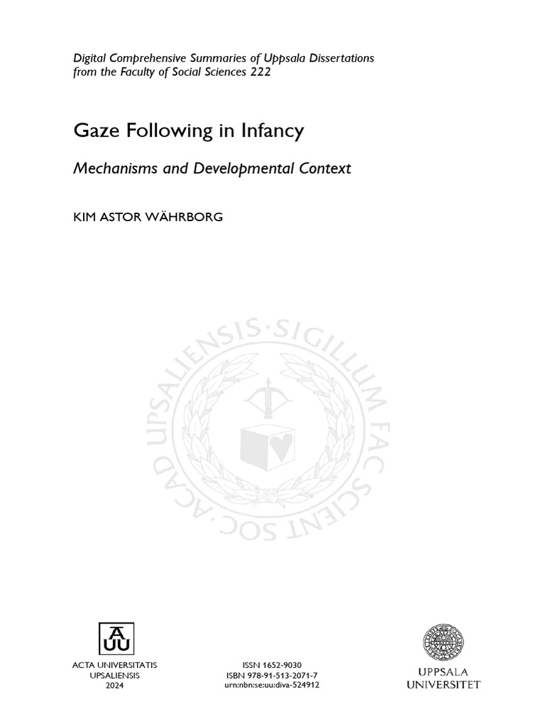 Gaze Following in Infancy | PDF | Attention | Cognitive Science
