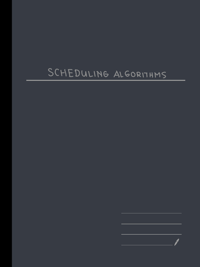 Scheduling Algorithms Notes | PDF