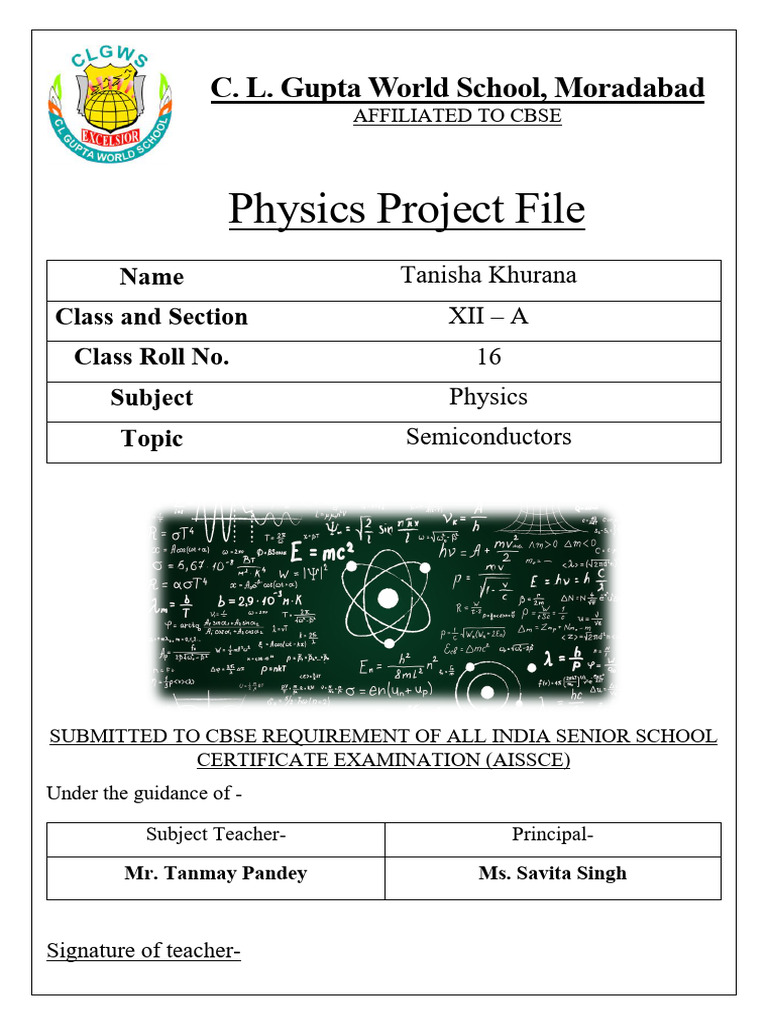 Semiconductors Project by Tanisha Khurana | PDF | P–N Junction ...