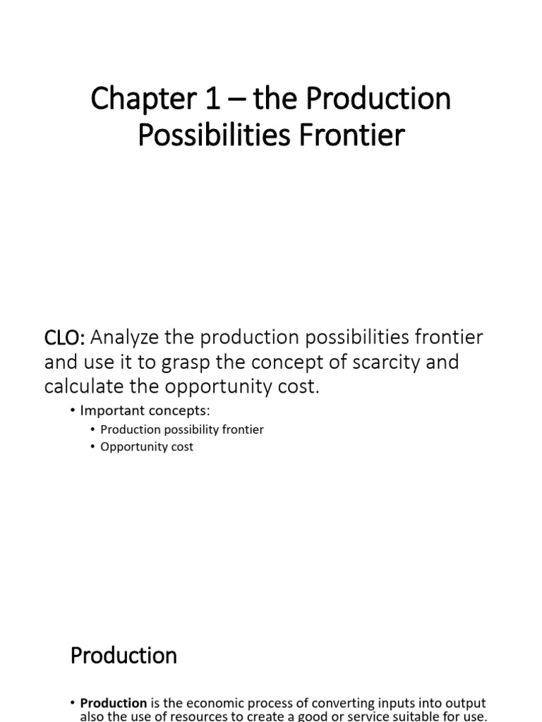 ECON 101 Ch. 1 PPF Annotated | PDF | Production And Manufacturing ...