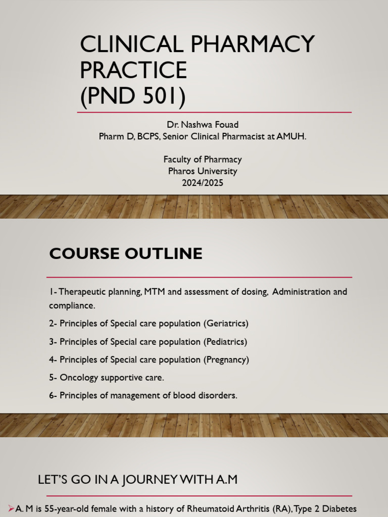 Lecture1 Clinical Pharmacy Practice | PDF | Pharmacy | Rheumatoid Arthritis