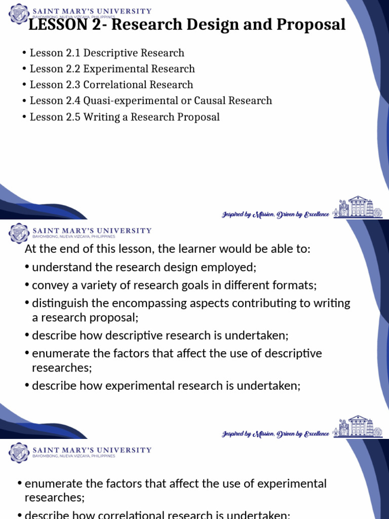 Lesson 2 Research Design and Proposal 2025 | PDF | Theory | Hypothesis