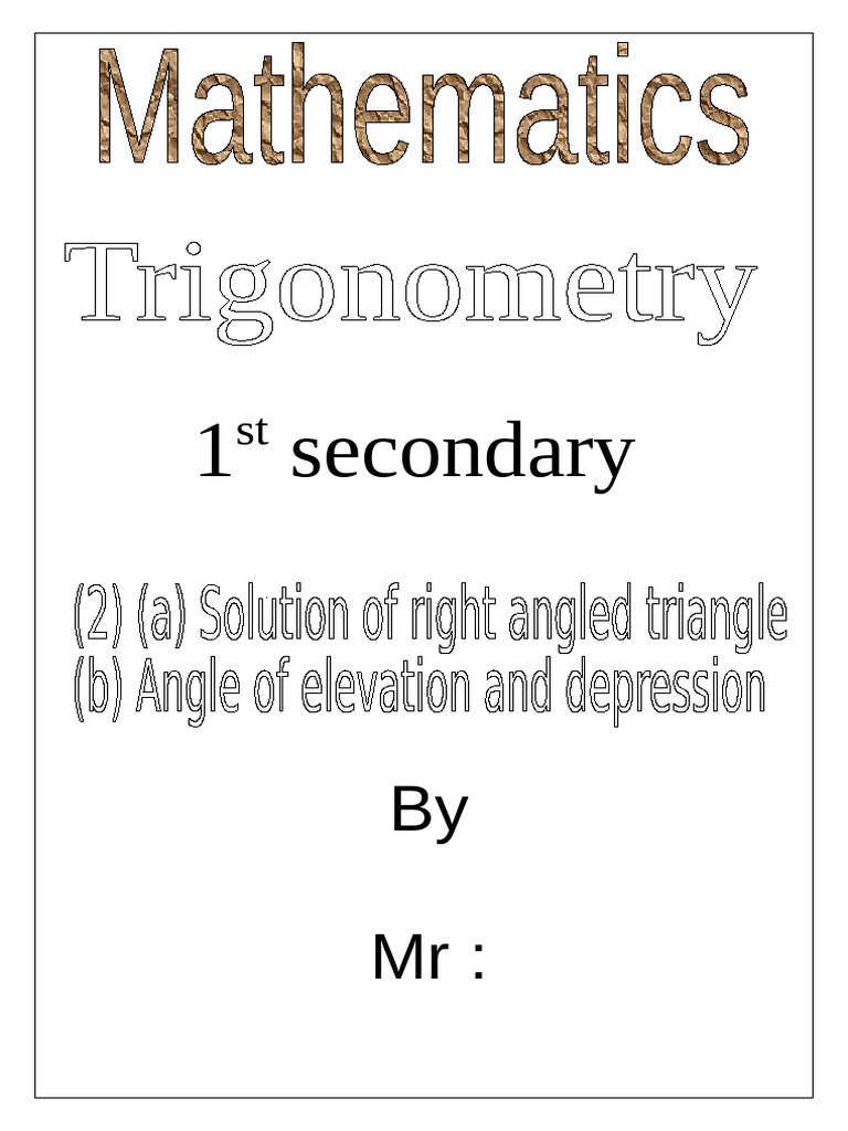 2 - Sol. Right Angled Triangle | PDF | Triangle | Classical Geometry