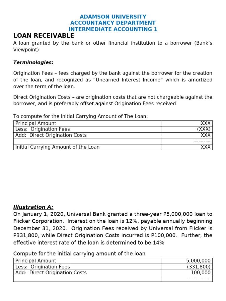(01J) Loan Receivable Demonstration (1) | PDF | Loans | Interest