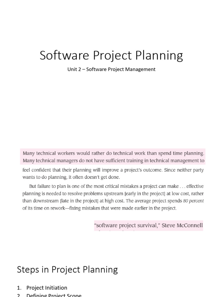 Unit 2 Software Project Planning | PDF | Software Testing | Customer ...