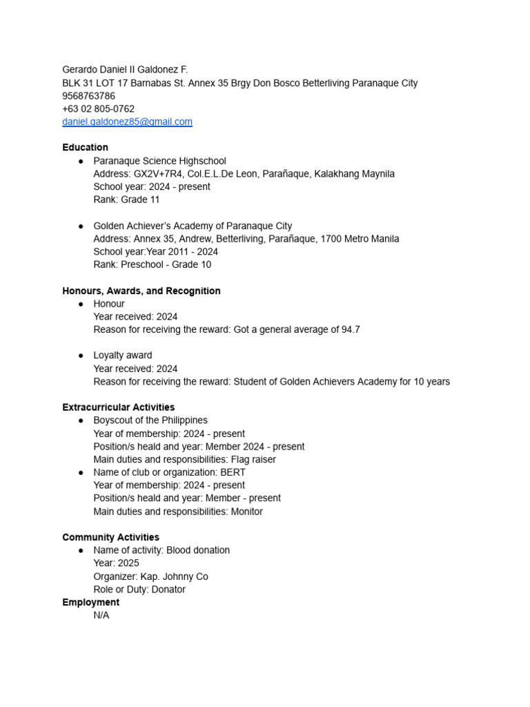 Golden Achievers Academy Profile | PDF