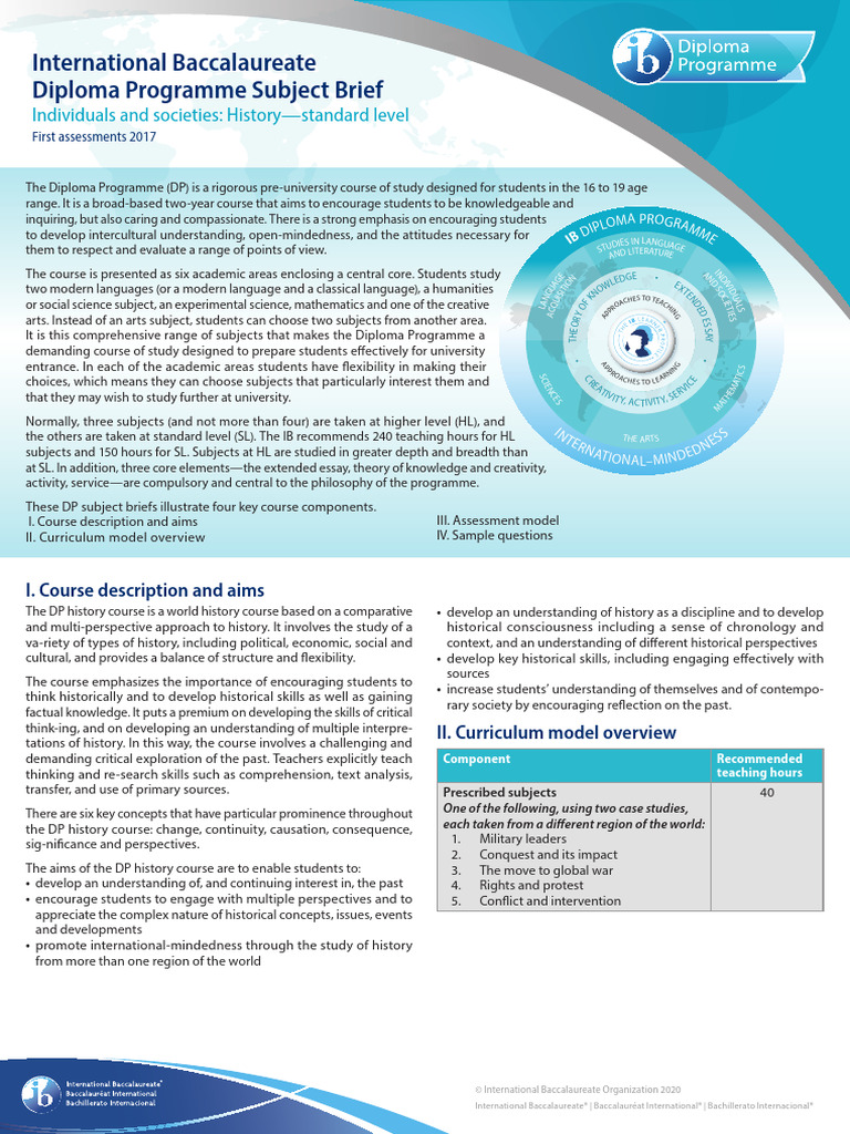 IB Diploma Programme History Overview | PDF