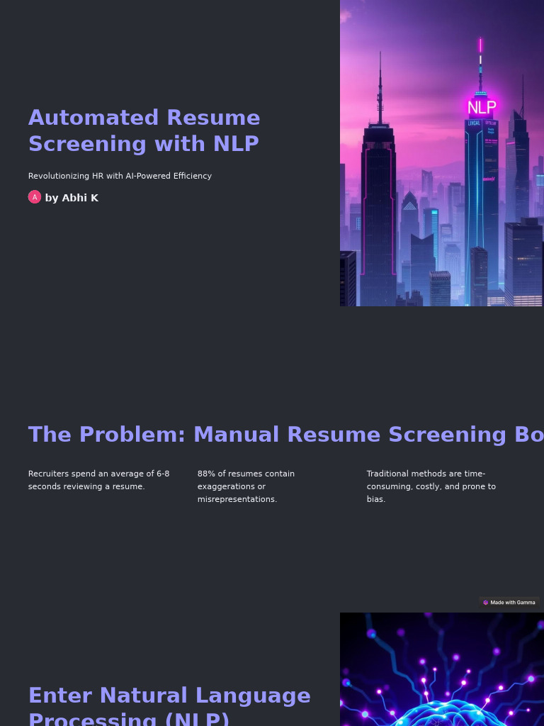 Automated Resume Screening With NLP | PDF | Artificial Intelligence | Intelligence (AI) & Semantics