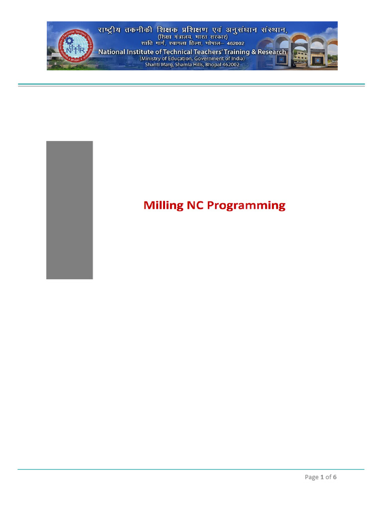 1.Introduction to CNC Milling - C | PDF