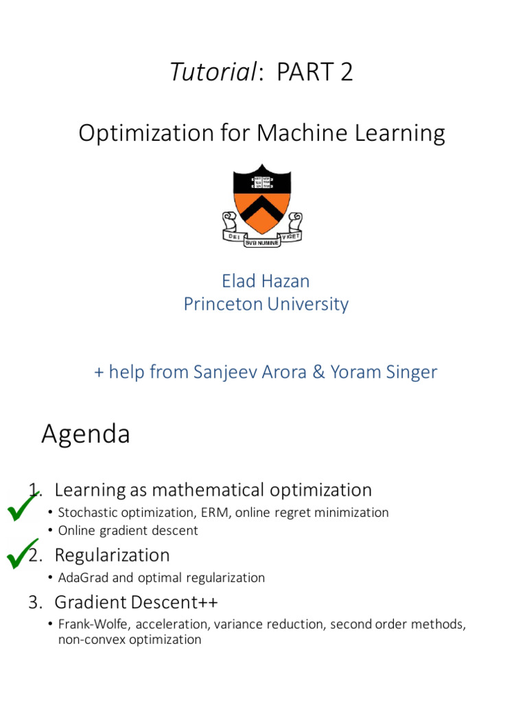 Berkeley-Tutorial Optimization For Machine Learningpart2 | PDF | Matrix (Mathematics ...
