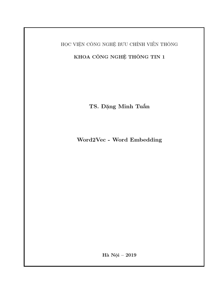 NLP - Word2vec TuanVK | PDF