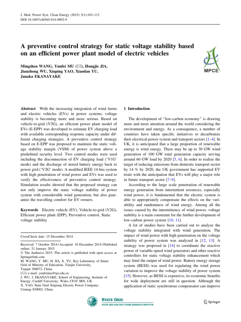 A Preventive Control Strategy for Static Voltage Stability Based ...
