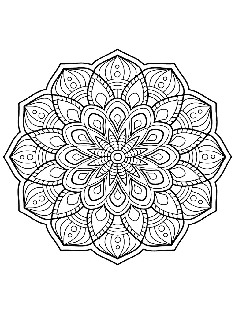 Mandala Coloring Pages for Adults - Printable Coloring Book (1) | PDF