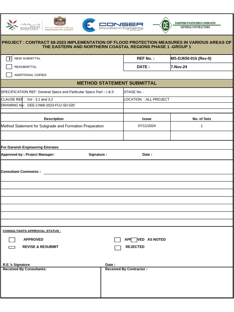 MS-DJ650-016 - Subgrade and Formation Preparation | PDF