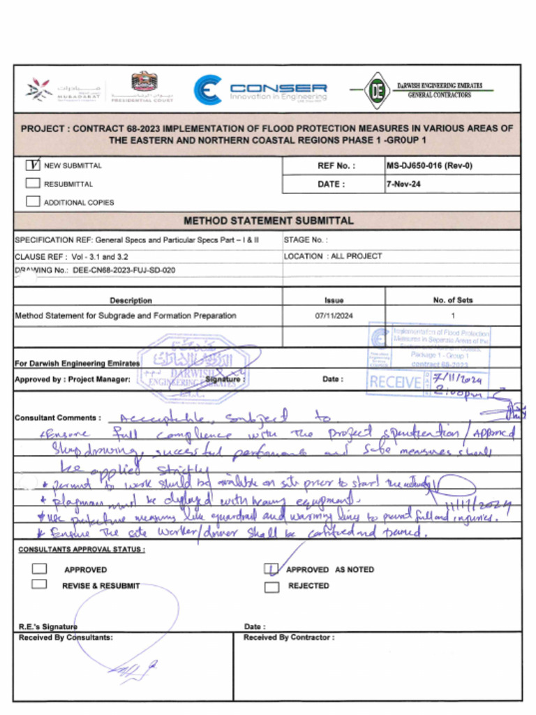 MS-DJ650-016 - Subgrade and Formation Preparation - Approved | PDF | Specification (Technical ...
