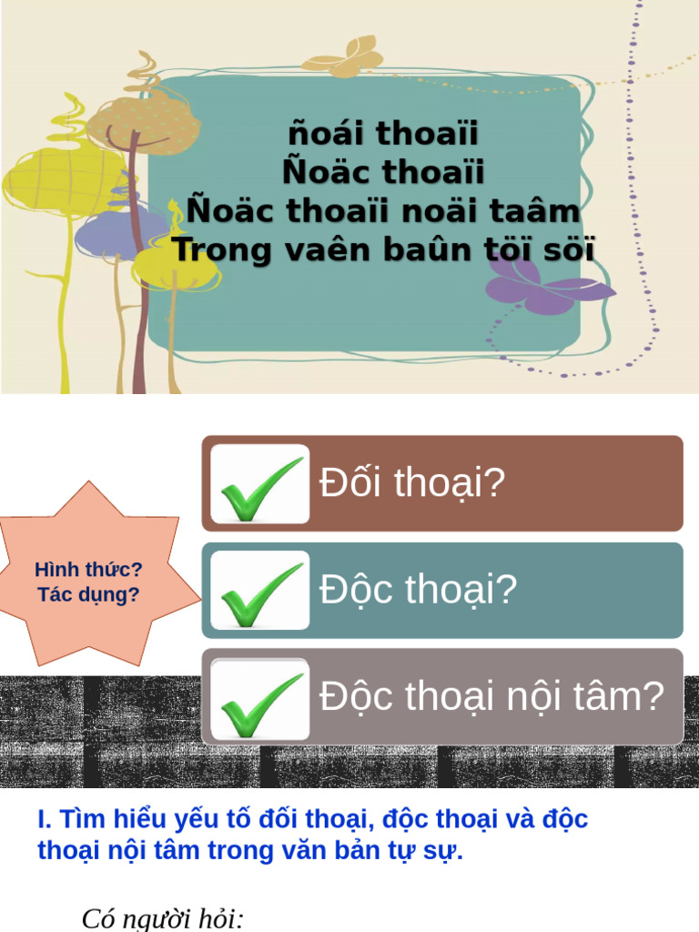 Bai 13 Doi Thoai Doc Thoai Va Doc Thoai Noi Tam Trong Van Ban Tu Su | PDF