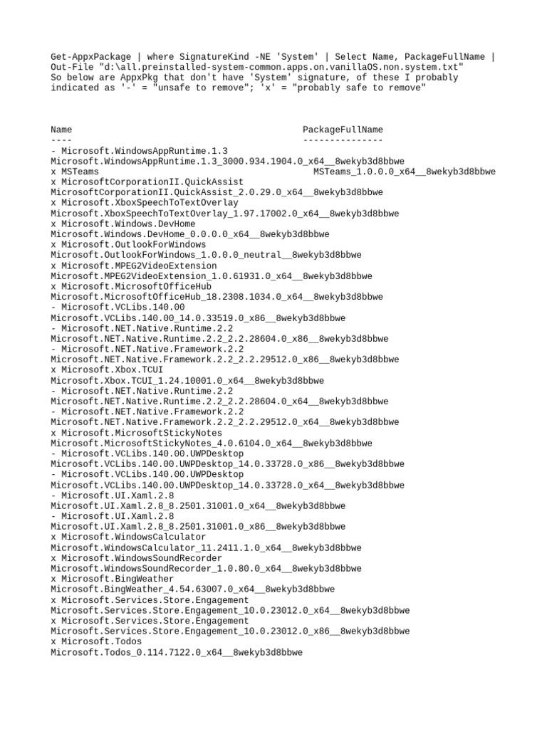 Non-System Microsoft Appx Packages | PDF | Extensible Application ...