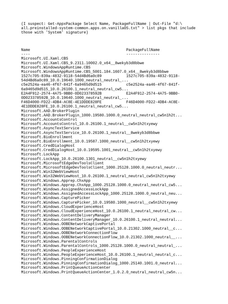 All Preinstalled-System-Common Apps On vanillaOSafter Windex | PDF | Extensible Application ...