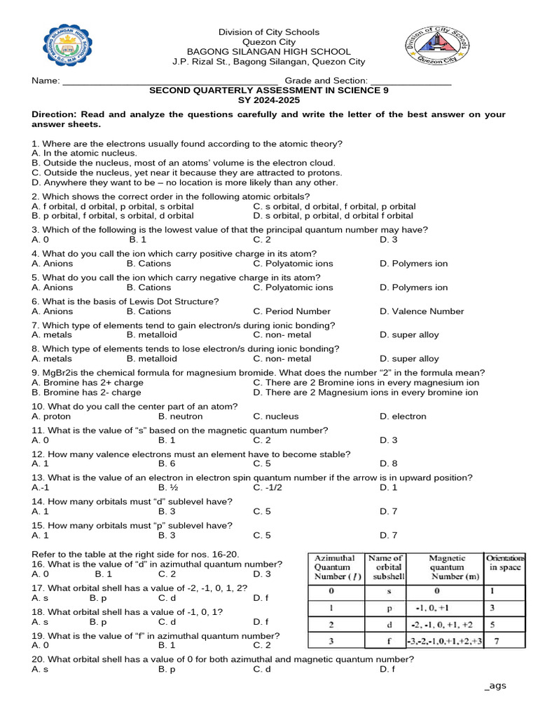 Second PT | PDF | Ion | Chemical Bond