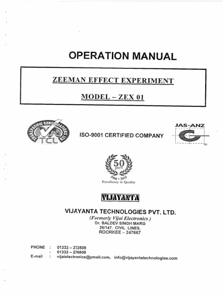 Zeeman Effect | PDF