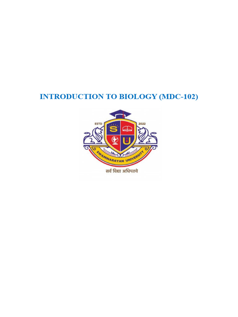 Mdc 102 Introduction to Biology Notes | PDF | Phylogenetic Tree ...