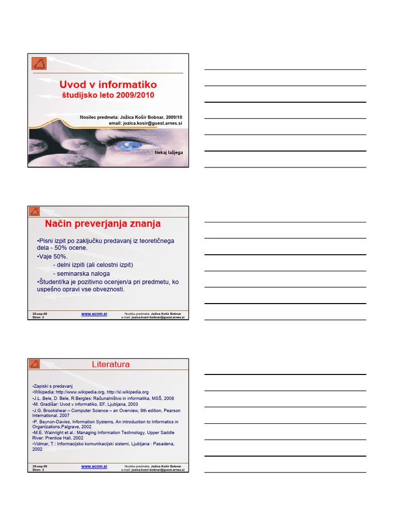 Teorija RAI Prosojnice | PDF