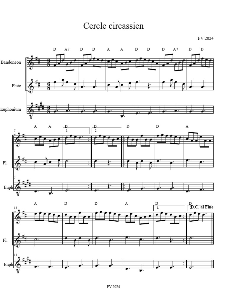 Conducteur Cercle Circassien | PDF | Music Technology | Elementary Organology