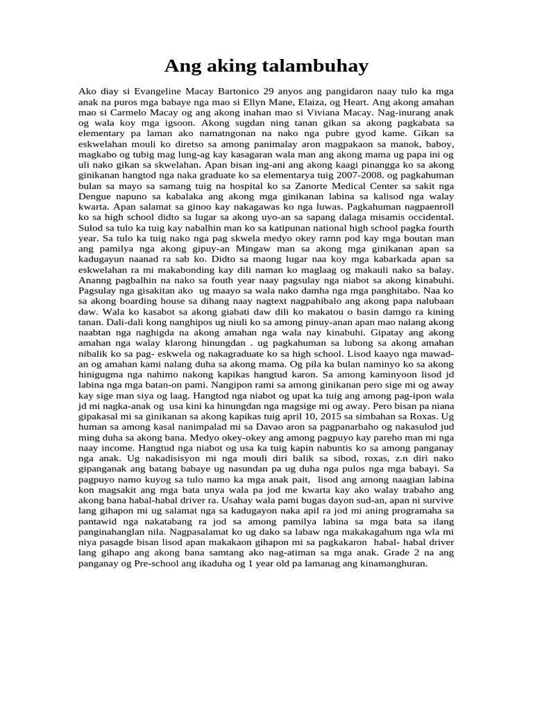 Ang Aking Talambuhay | PDF