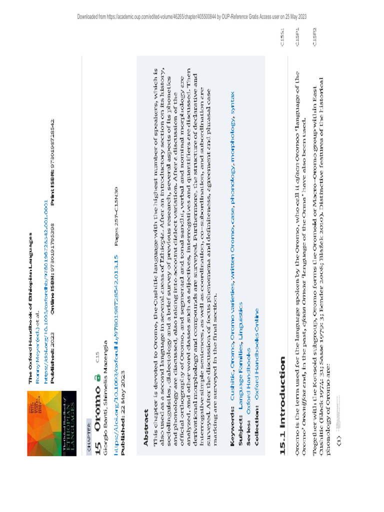 Banti and Shimelis 2023 Oromo | PDF