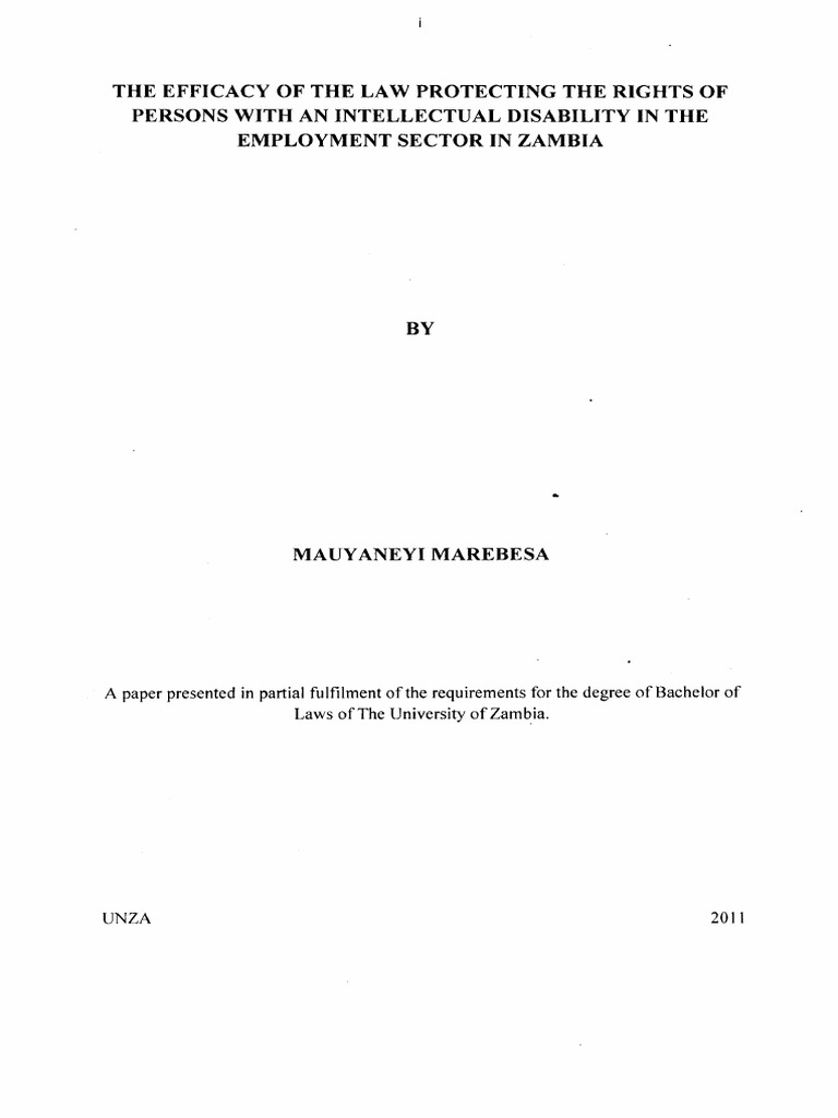Intellectual Disability in Employment | PDF