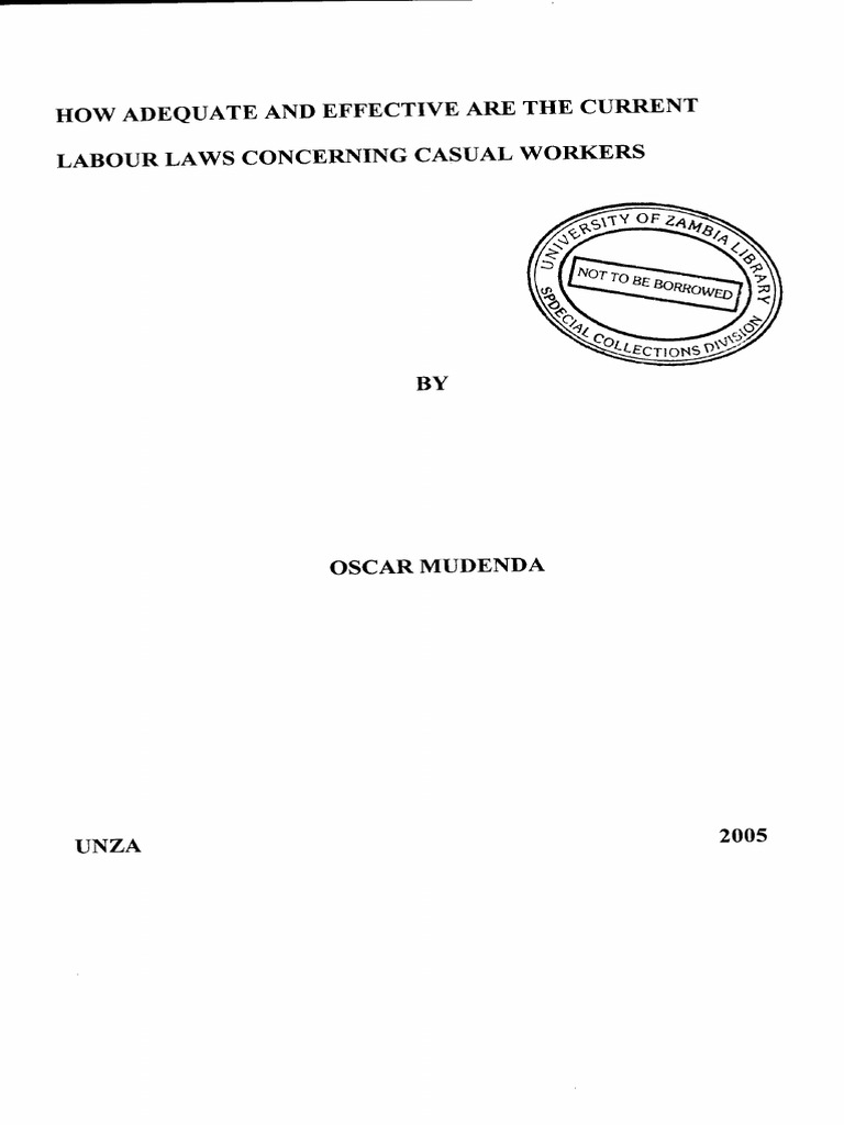 Labour Laws For Casual Workers | PDF