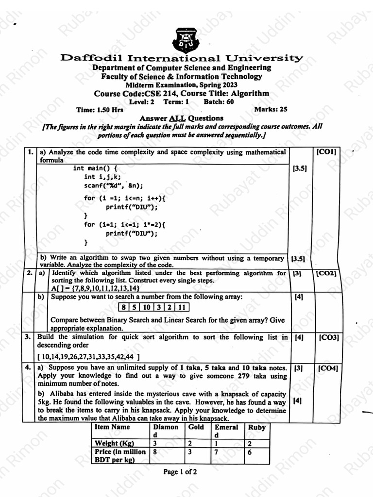 MidTerm-Algorithm_removed | PDF