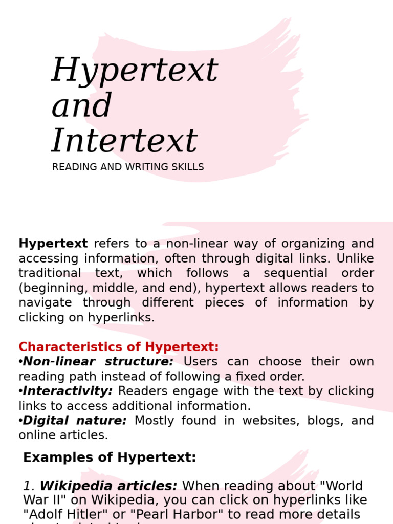 Hypertext and Intertext | PDF