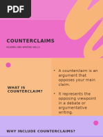 Argumentative Writing: Counterclaim Sentence Starters Rebuttal ...