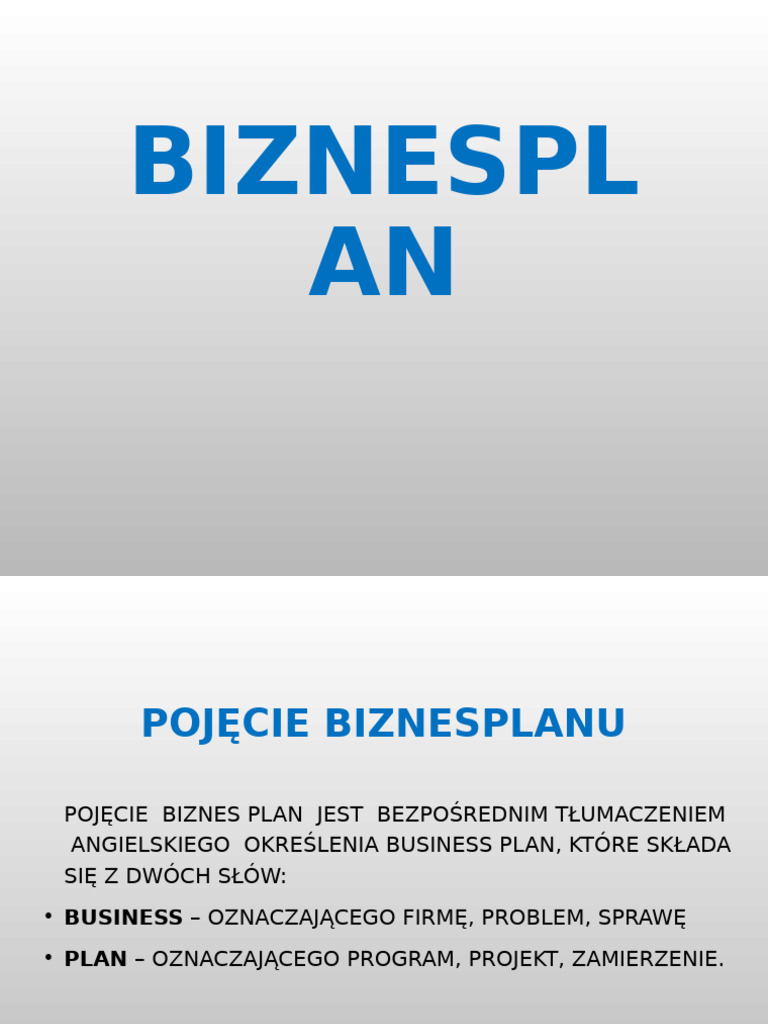 Biznesplan-Prezentacja 2 | PDF