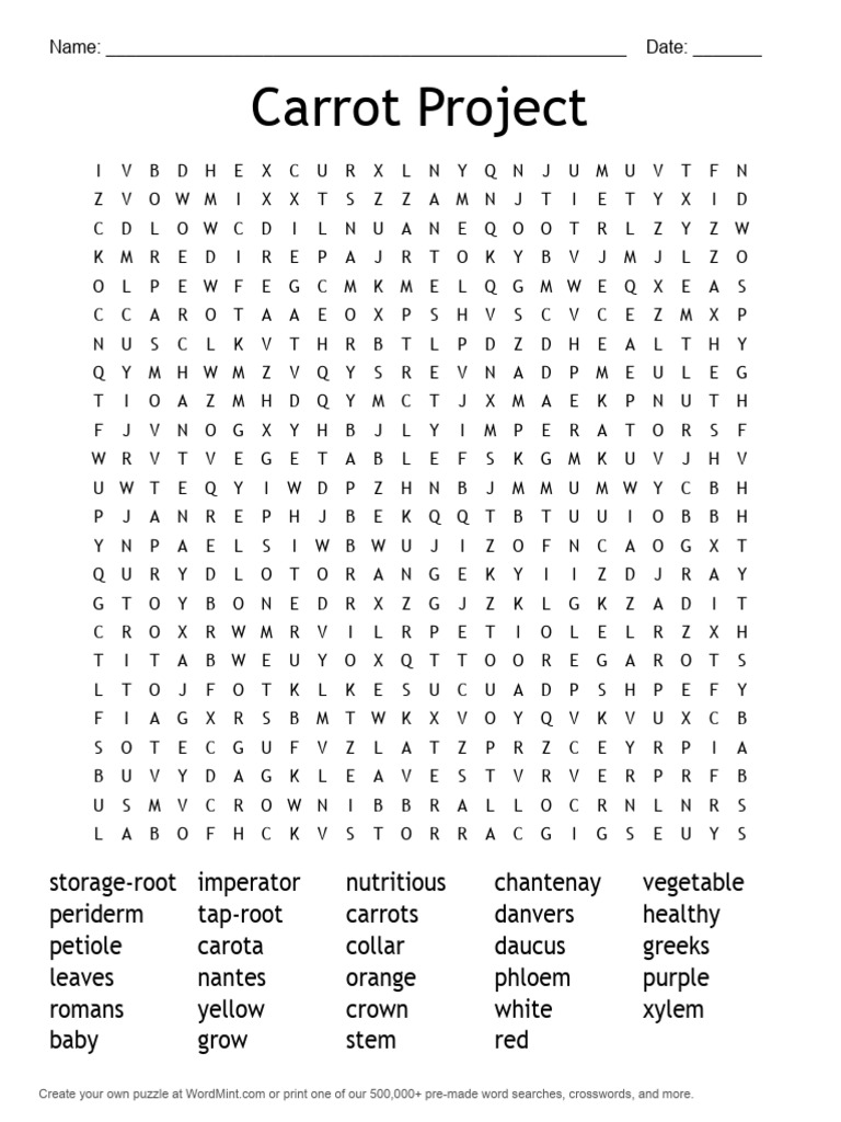 Carrot Project 459e 6162ecb9-2 | PDF | Puzzles | Botany