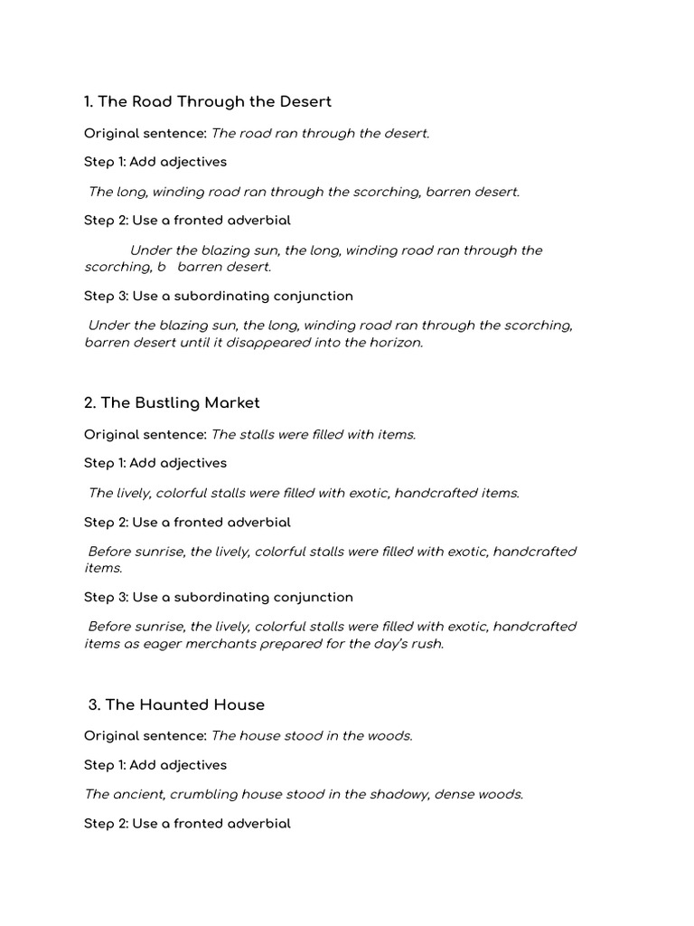 sentence creation | PDF