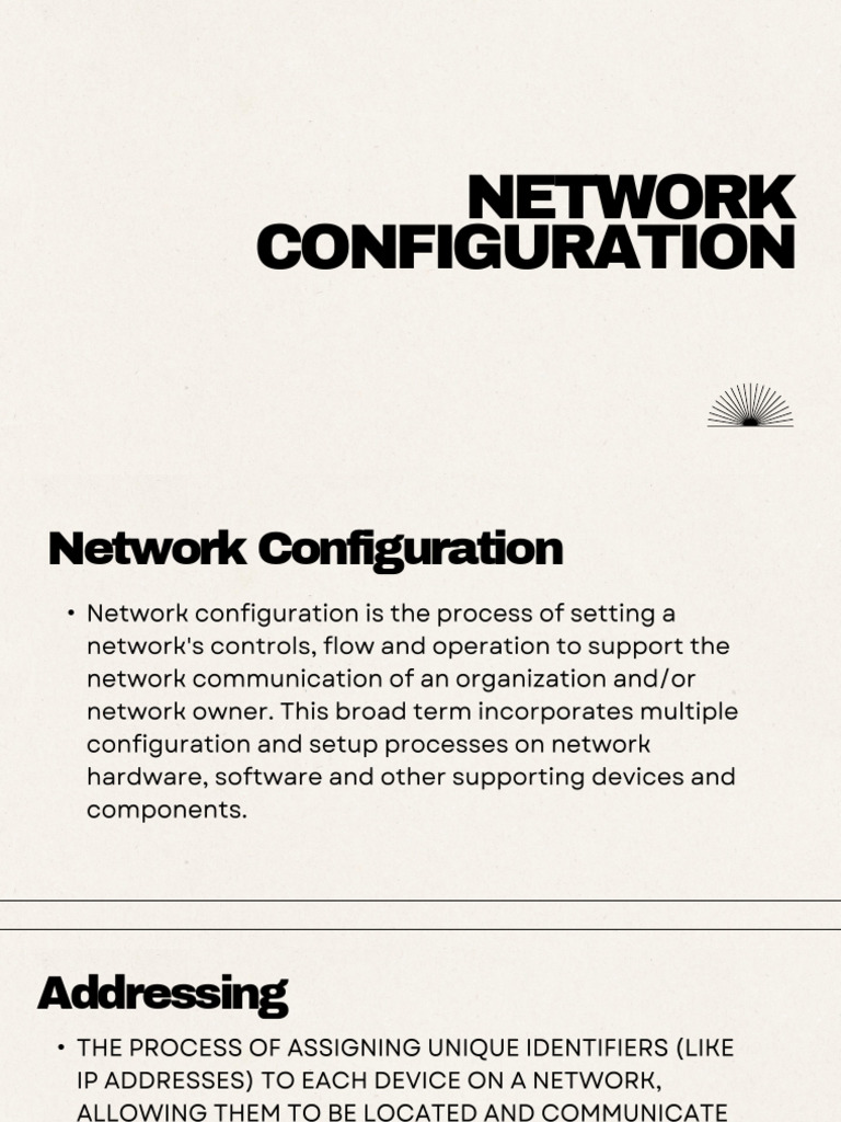 Network Configuration | PDF