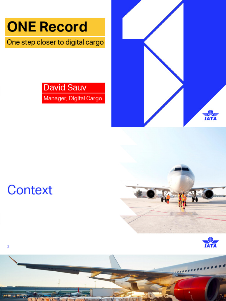 Iata One Record Presentation en | PDF | Data Model | Cargo