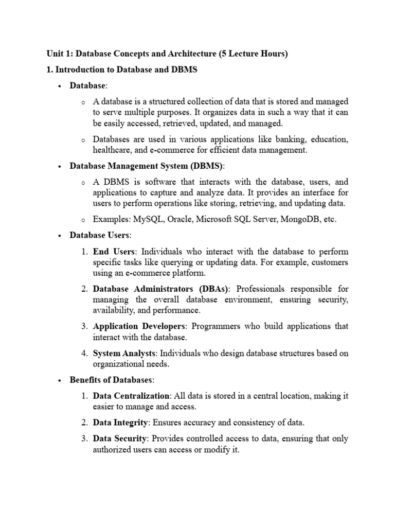 Database concept and Architecture | PDF | Databases | Conceptual Model