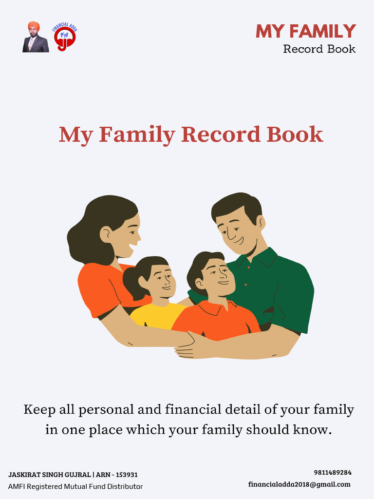 My Family Record Book For Recording Your Financial Data, TAKE PRINT AND ...