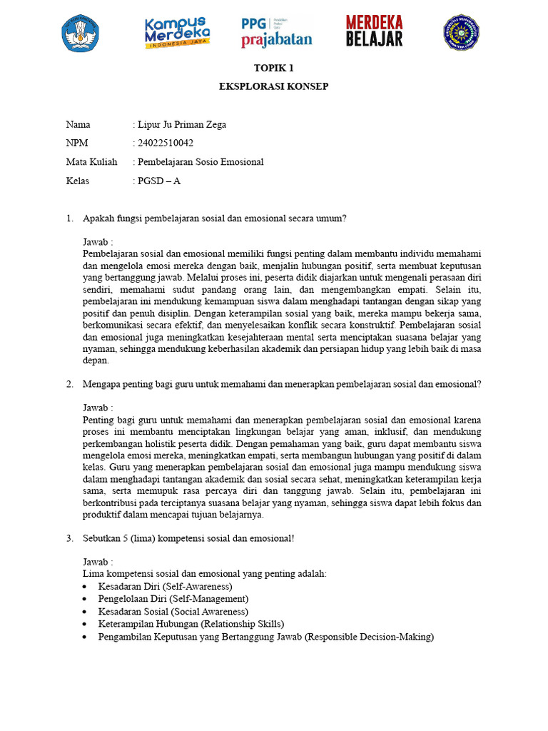 Eksplorasi Konsep Topik 1 | PDF