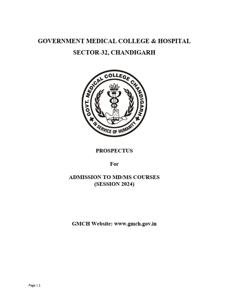 PG Prospectus-2024 Final | PDF | Educational Stages | Health Care