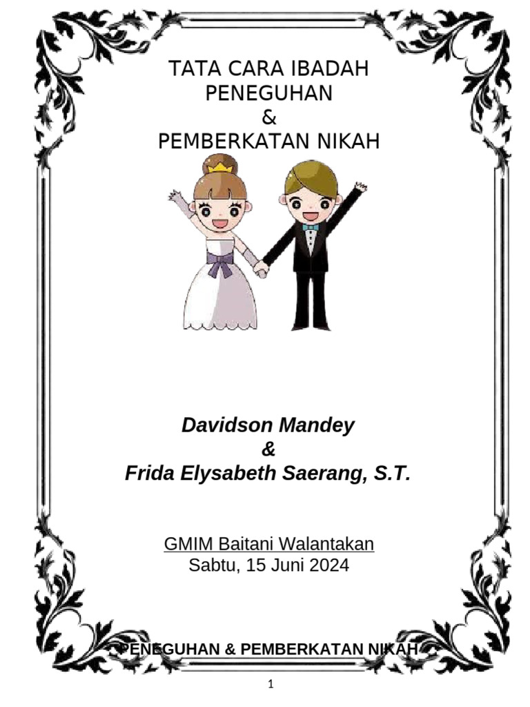 Tata Ibadah Pemberkatan Nikah GMIM | PDF
