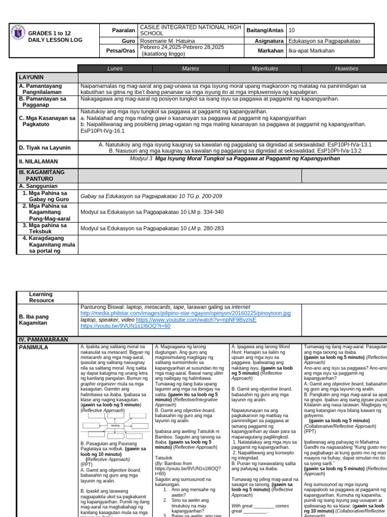 ESP10 Q4 Module 3 | PDF