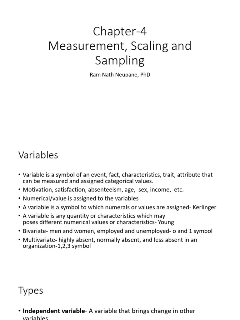 Chapter-4-measurement-and-sampling | PDF | Validity (Statistics) | Sampling (Statistics)