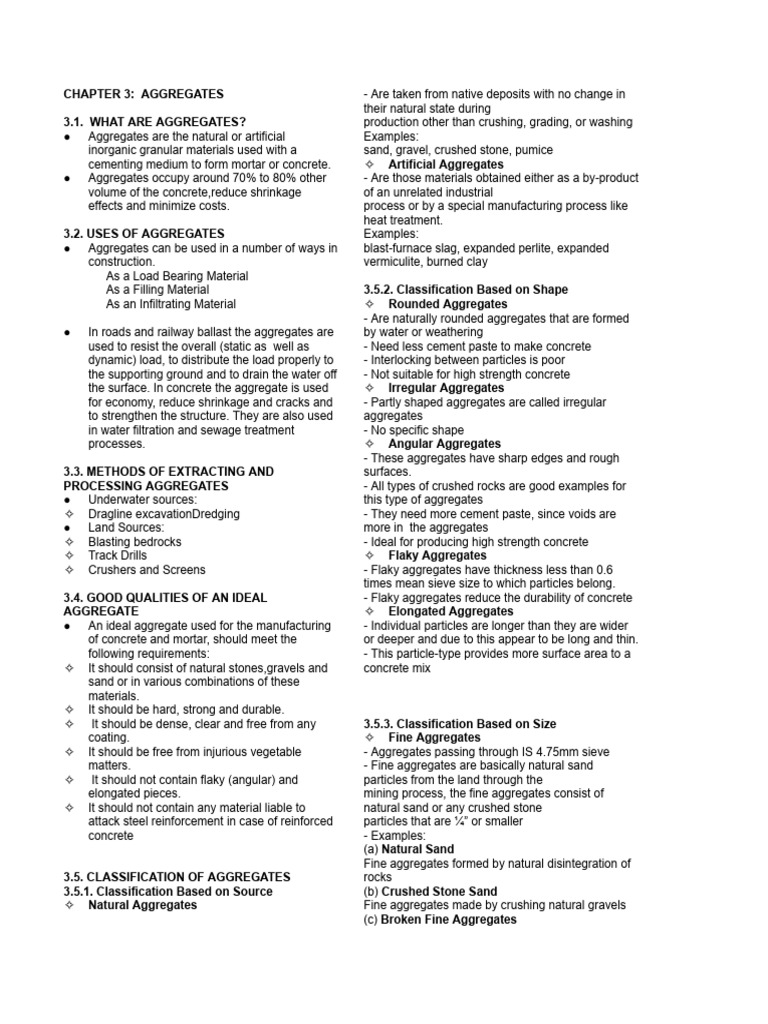 Construction Materials and Testing g3 Aggregates | PDF | Cement | Concrete