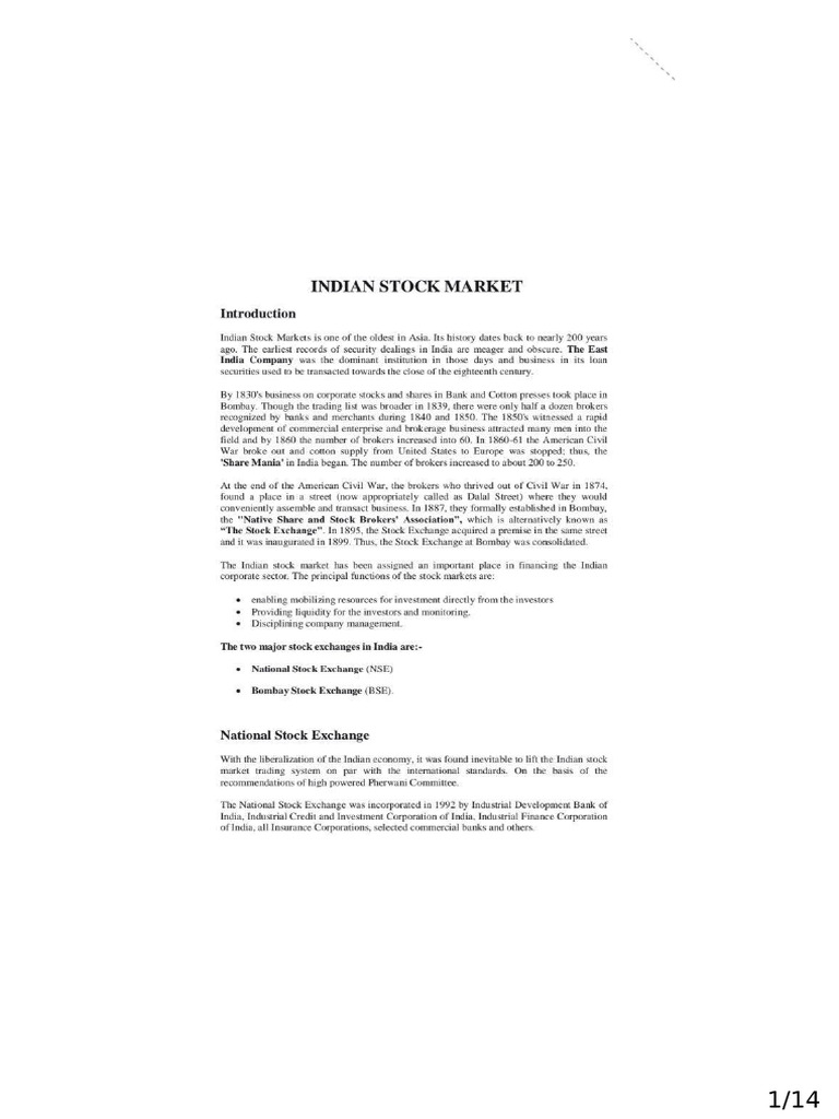 Stock Market Investments Introduction | PDF