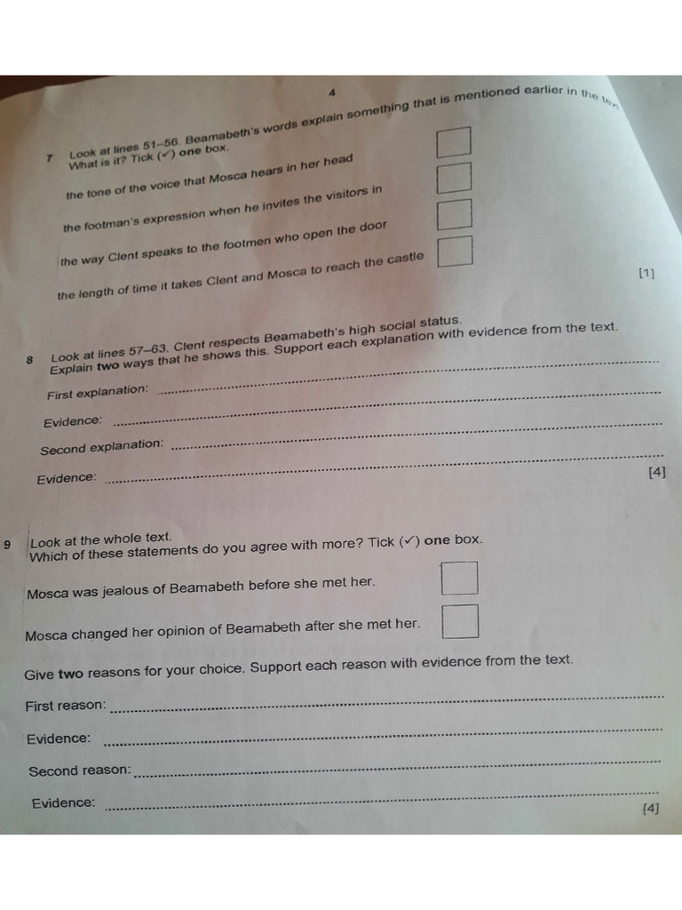 English H.W Past Papers Practice | PDF